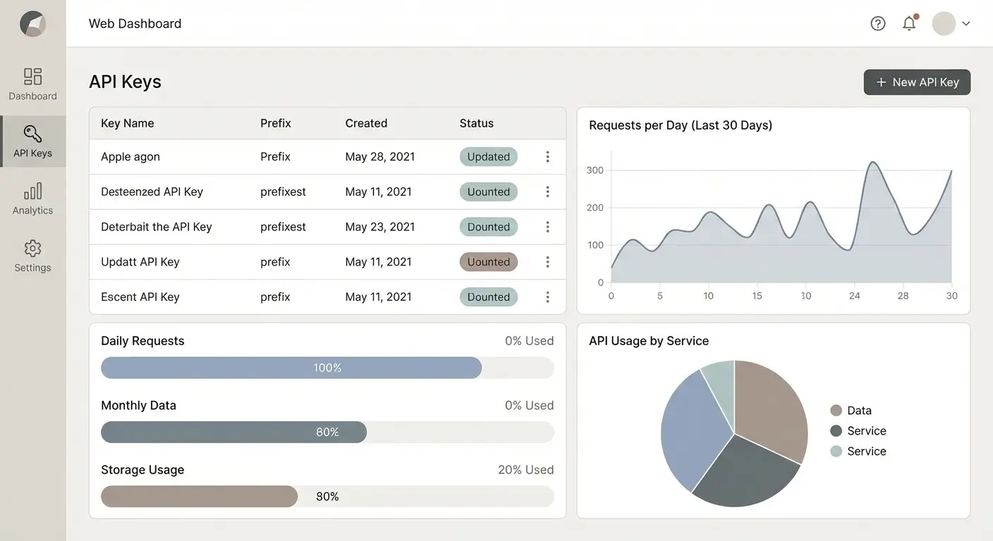 Crear una aplicación web para gestionar claves API, cuotas y analítica ...